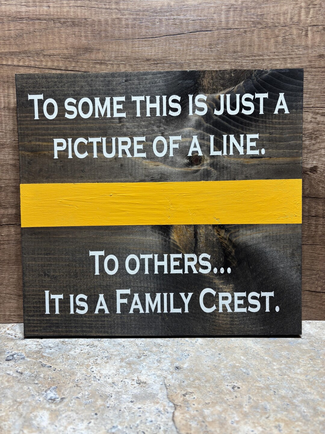 Thin Gold Line, Dispatcher Family Crest Sign, First Responder Gift - Etsy