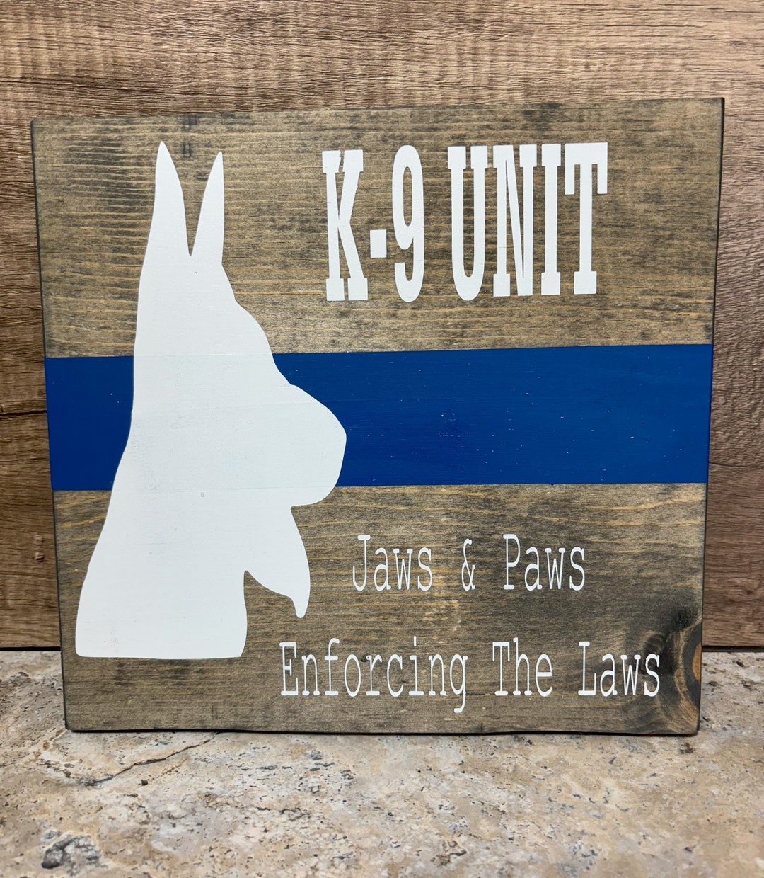 K9 Unit Wood Sign, Thin Blue Line, Police Dog Support - Etsy