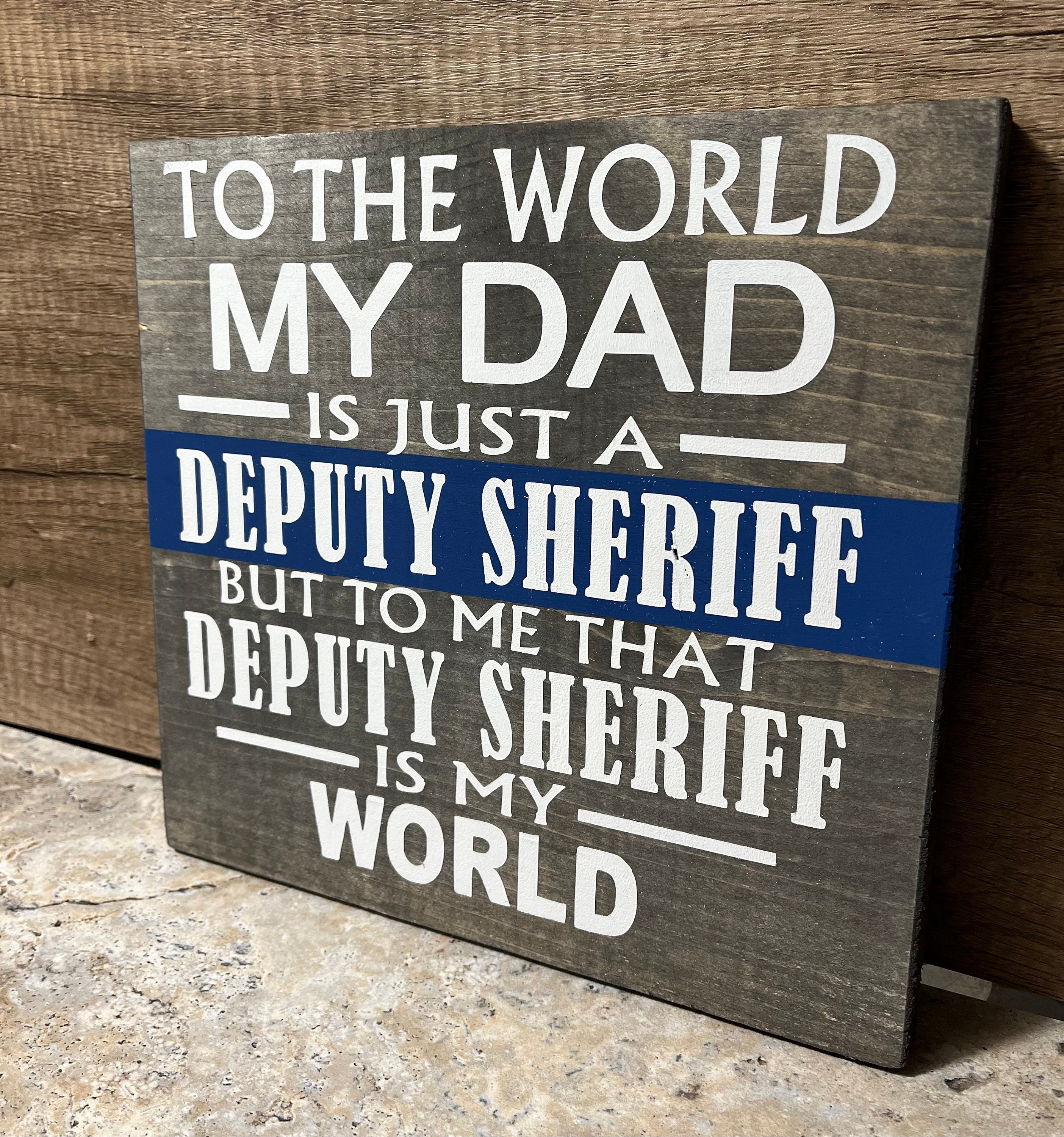 Thin Blue Line, Personalized Family Member Sign, Gift for Deputy ...