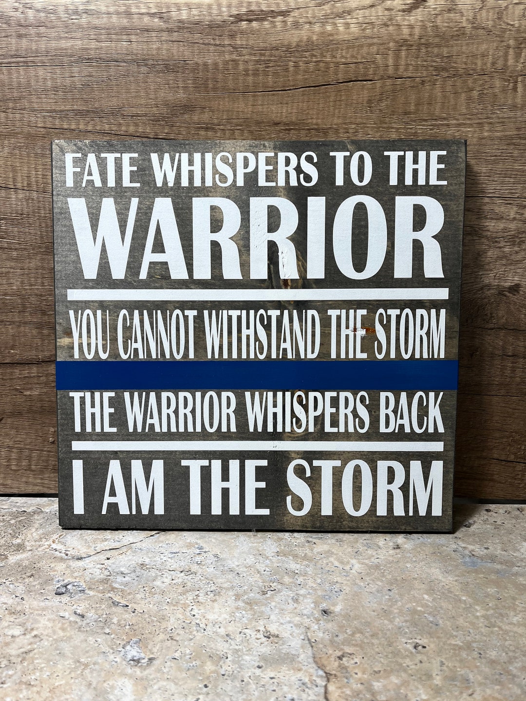 Thin Blue Line Wood Sign, Law Enforcement Gift, I Am the Storm Decor - Etsy