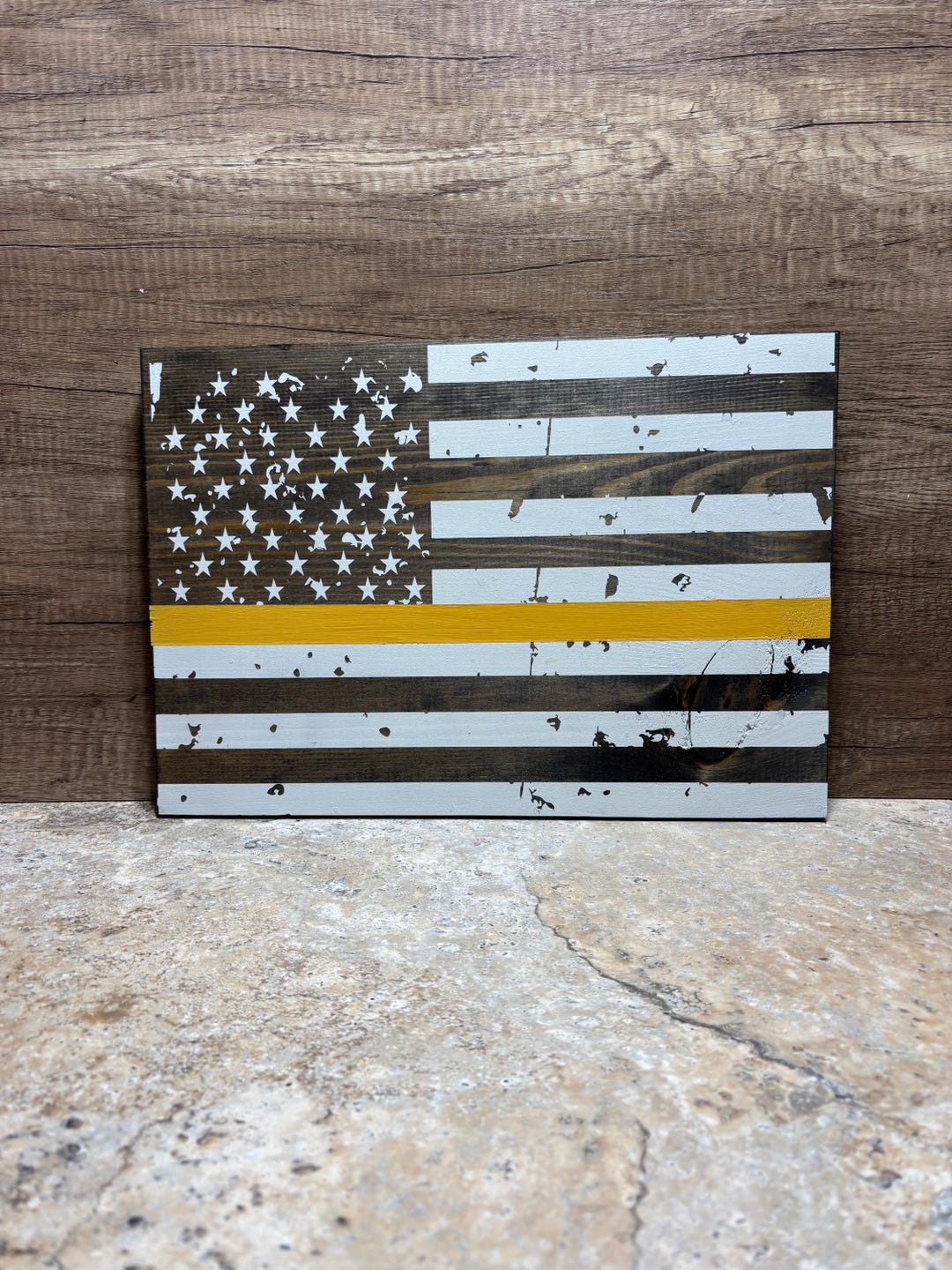 Dispatcher Gift, Thin Gold Line, Distressed American Flag - Etsy