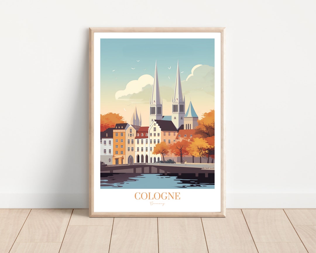 Cologne Delight: Germany Cityscape Art - Iconic Landmarks, Riverside ...