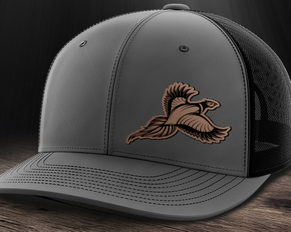 Pheasant Hunting Trucker Hat: Laser-cut Leather Patch - Etsy