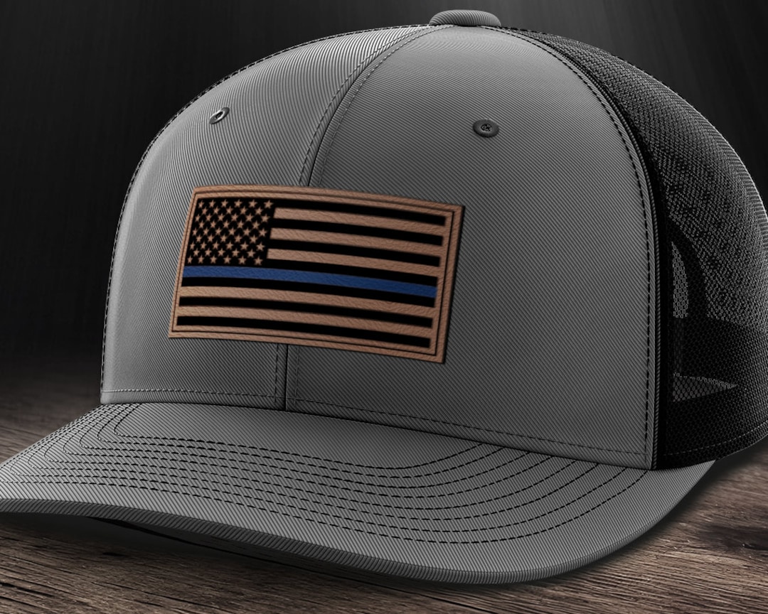 Thin Blue Line, Thin Blue Line Patch Hat, Police Flag Hat, USA Flag, Flag Patch Hat, Blue Lives ...