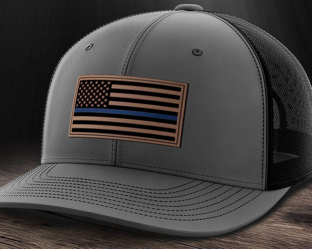 Thin Blue Line, Thin Blue Line Patch Hat, Police Flag Hat, USA Flag, Flag Patch Hat, Blue Lives ...