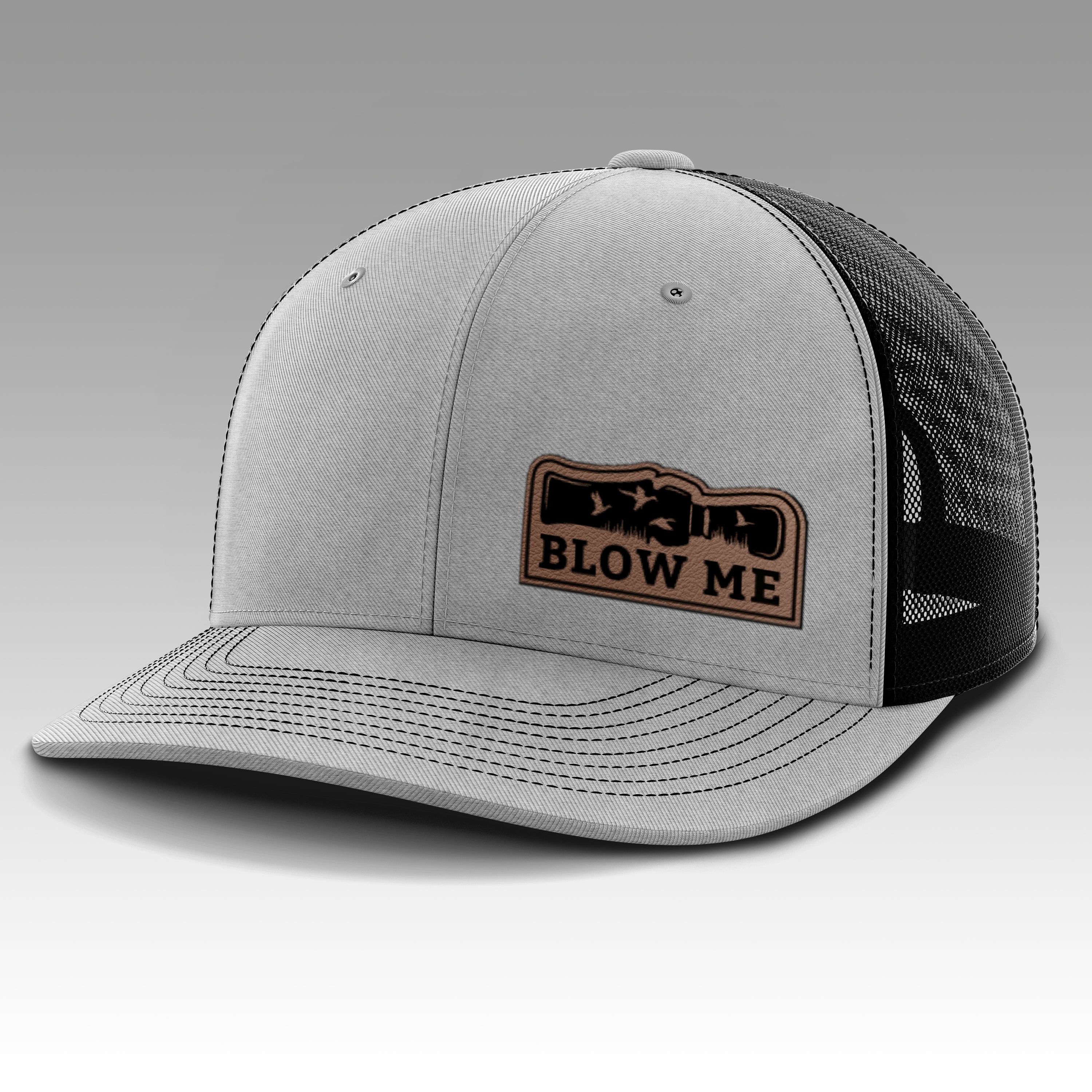 Blow Me Duck Call Hat, Duck Hunting Hat, Leather Patch Hat, Waterfowl ...
