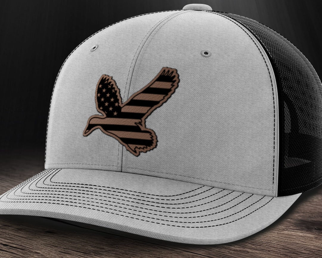 Duck Hunting Hat, Flag Patch Hat, Duck Hat, Duck & Flag Patch Hunting Hat, Die-cut Leather Patch ...