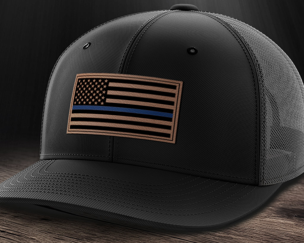 Thin Blue Line, Thin Blue Line Patch Hat, Police Flag Hat, USA Flag ...