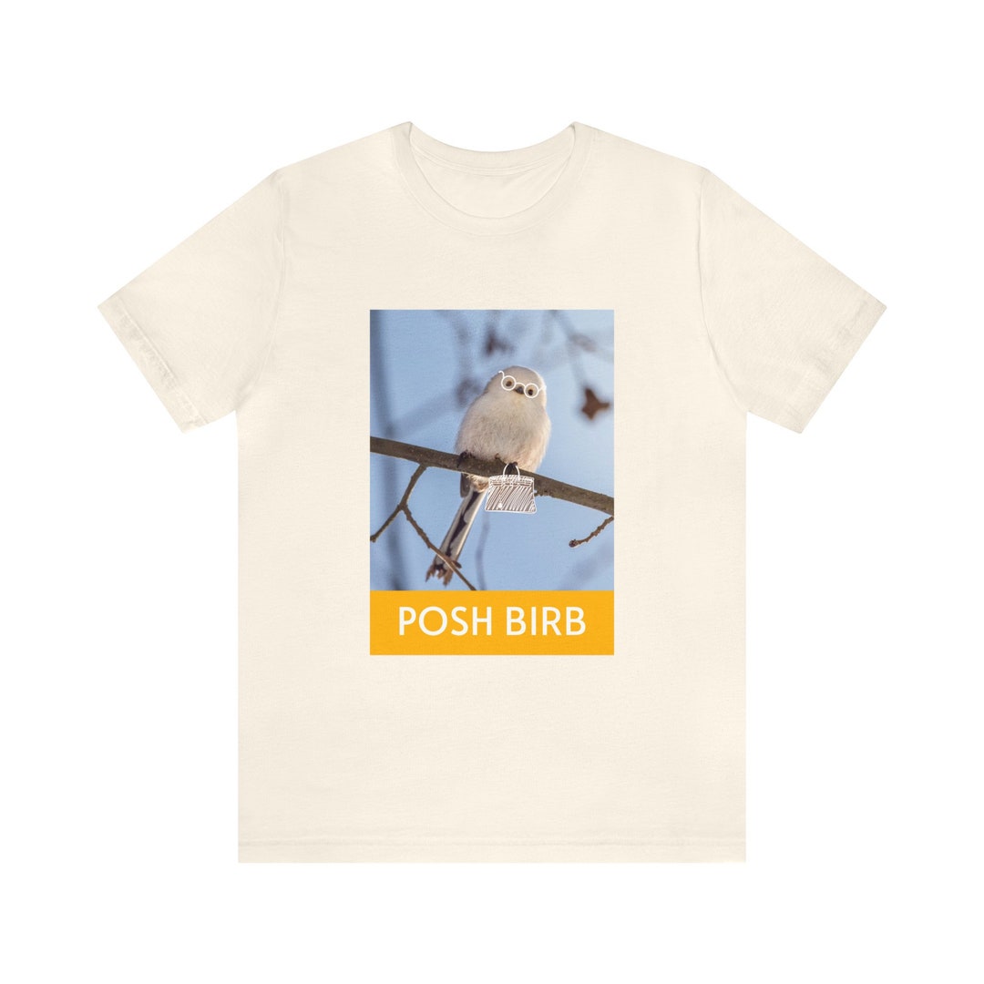 POSH BIRB Long Tailed Tit Bird, Drawing, Illustration T-shirt bella ...