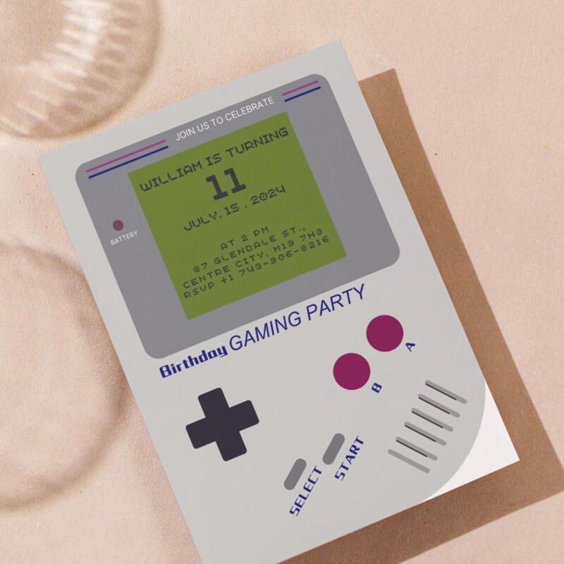Nintendo Invitation - Etsy