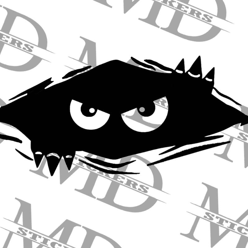Peeping Monster Decal - Etsy