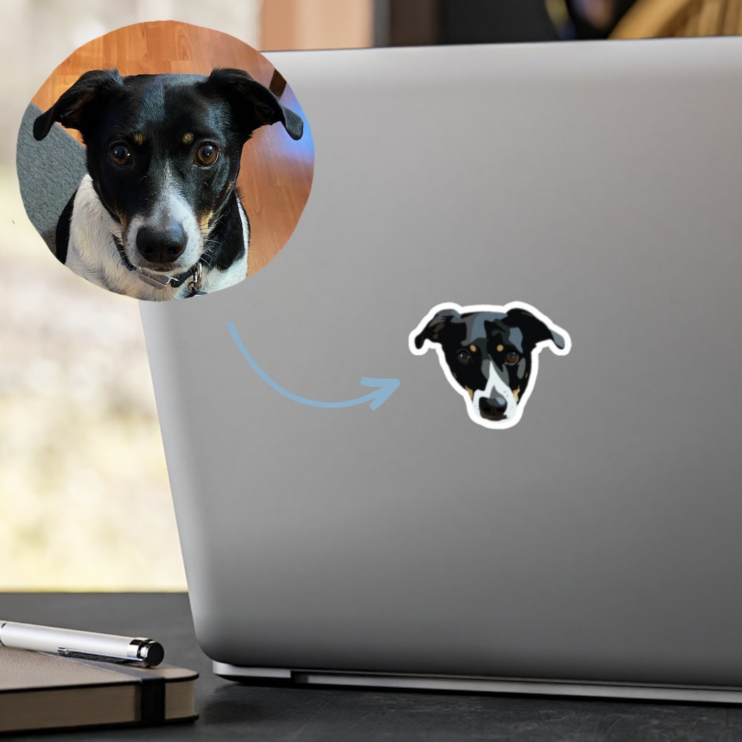 Custom Hand-drawn Dog Decal Sticker for Dog Moms and Dog Dads Custom ...
