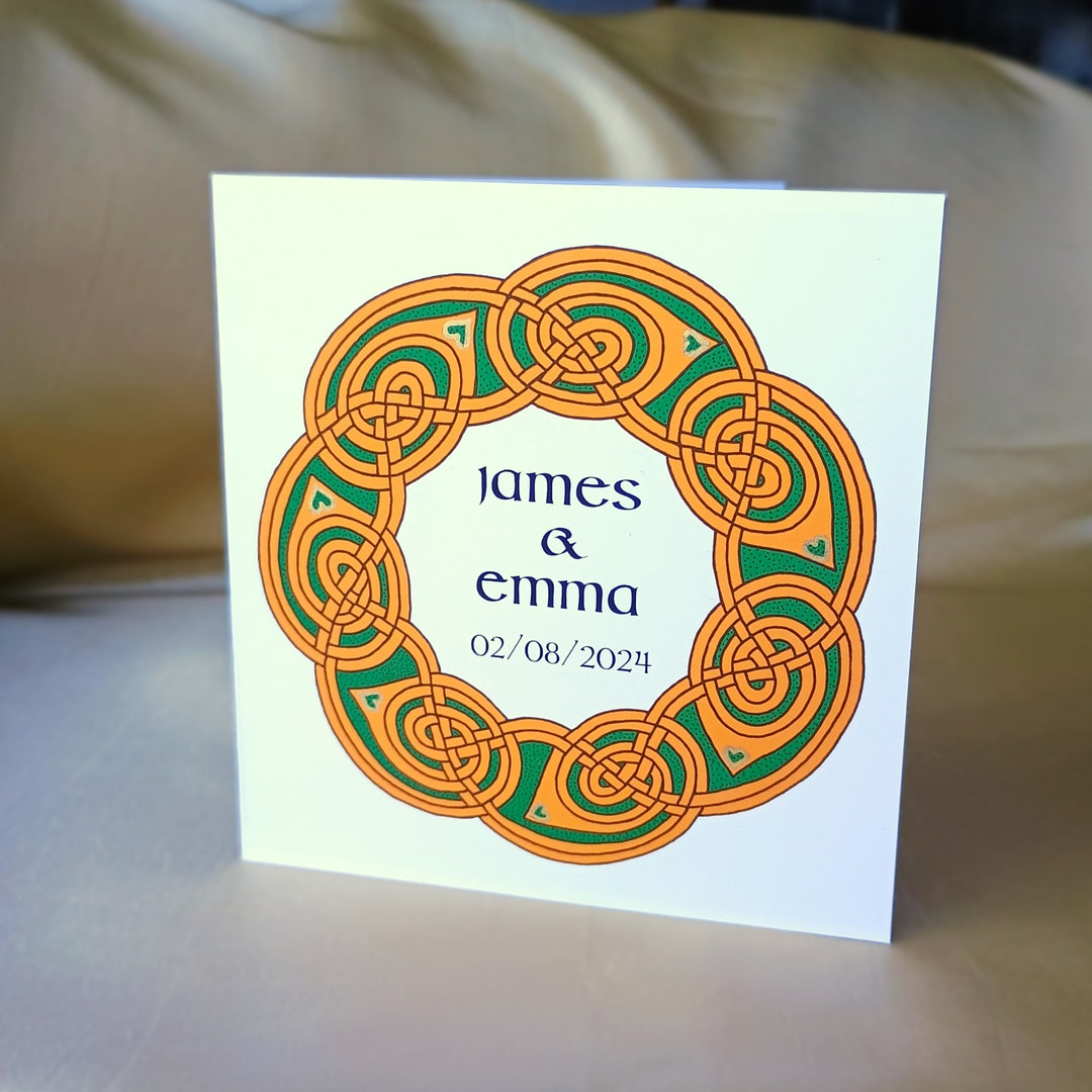 Personalised Celtic Knot Wedding / Engagement / Anniversary Card ...
