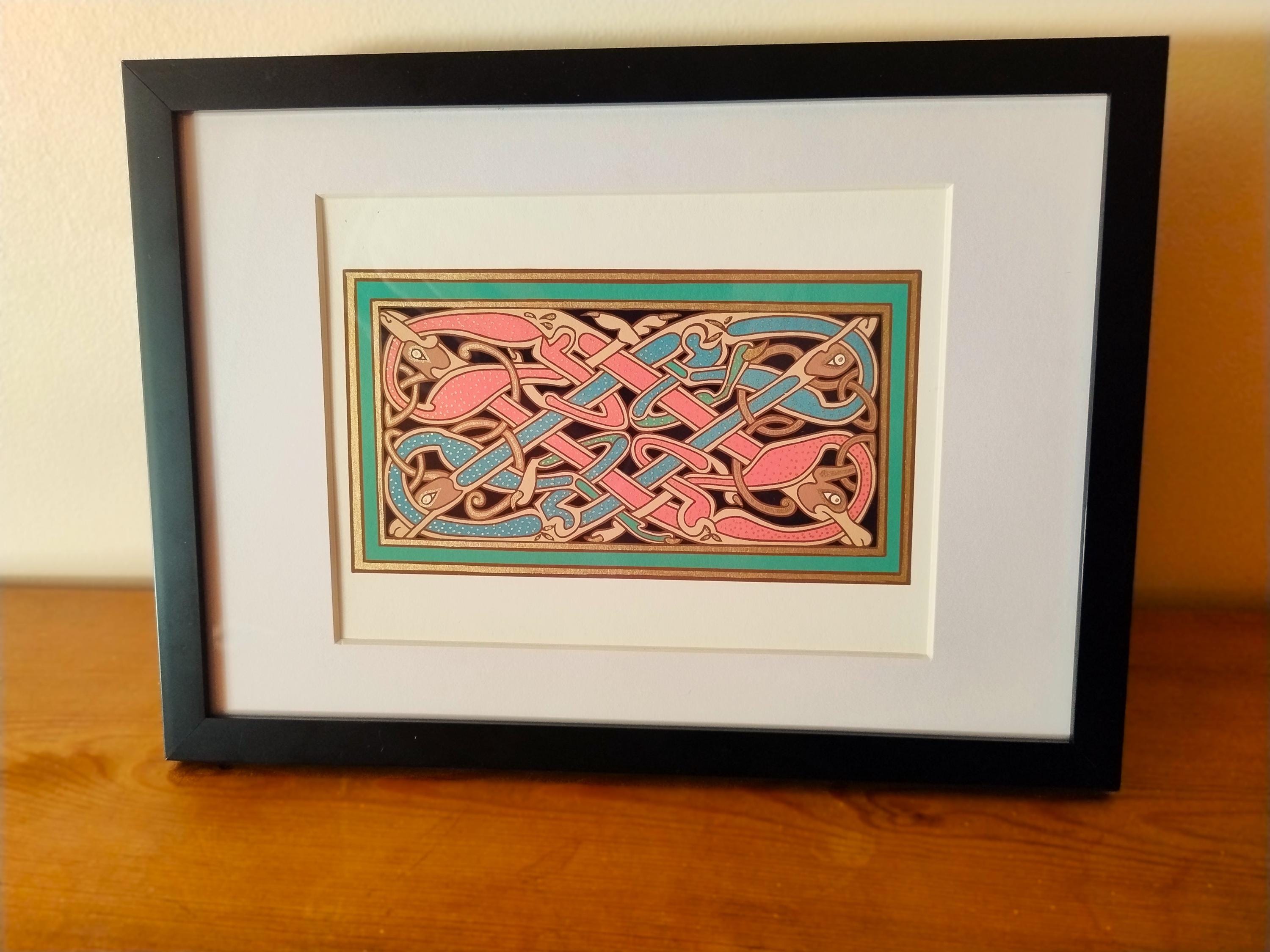 Lindisfarne Gospels Art Print - Early Medieval Insular Art- Illuminated ...