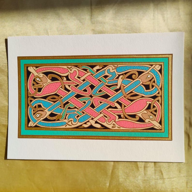 Lindisfarne Gospels Art Print - Early Medieval Insular Art- Illuminated ...
