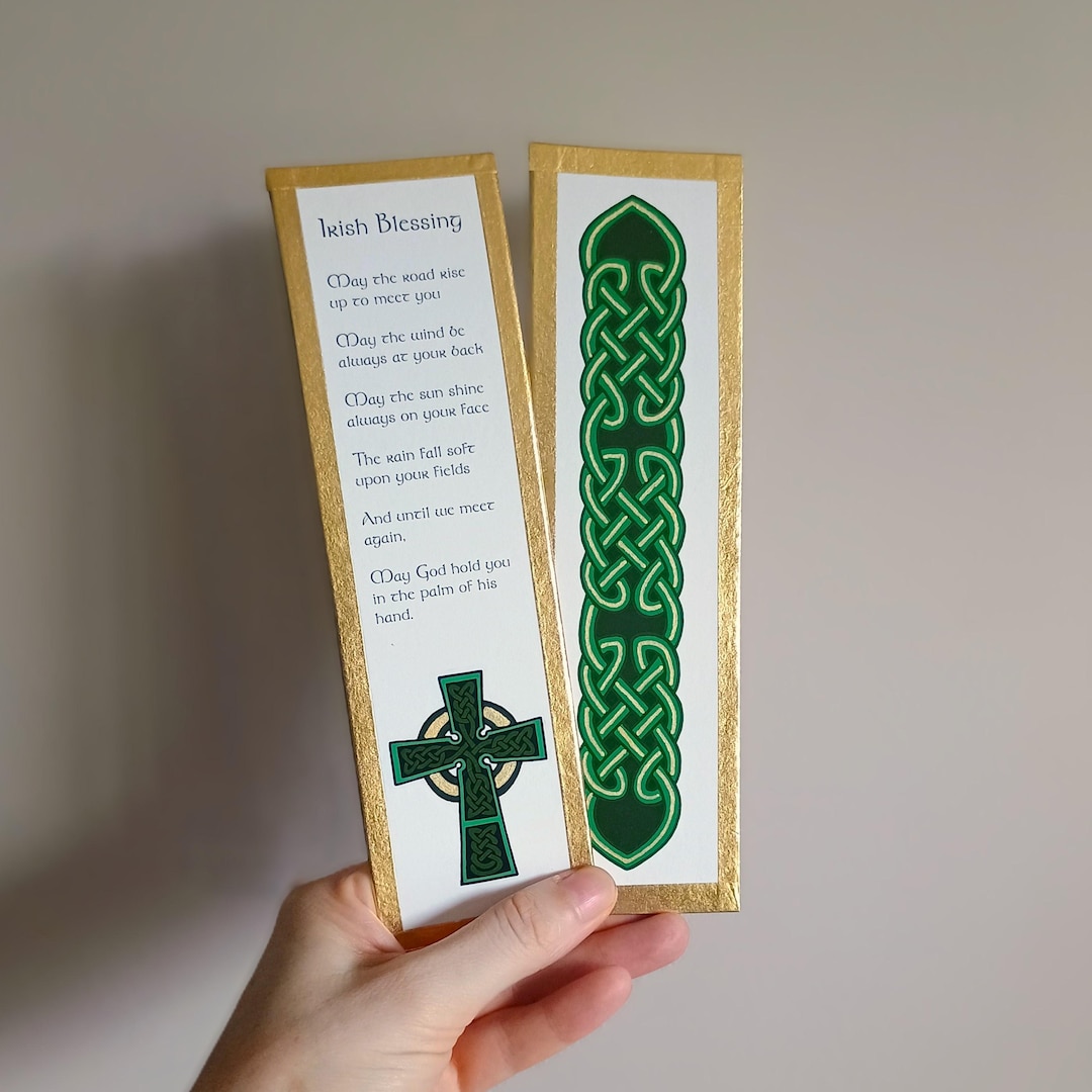 Irish Blessing Bookmark celtic Cross Celtic Knot Art Print Illustration ...