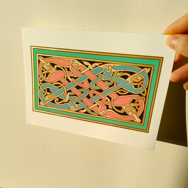 Lindisfarne Gospels Art Print - Early Medieval Insular Art- Illuminated ...