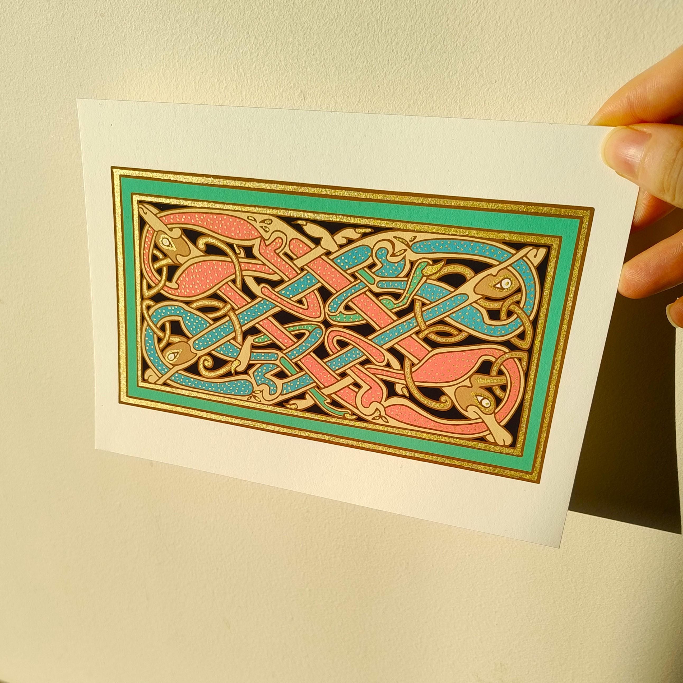 Lindisfarne Gospels Art Print - Early Medieval Insular Art- Illuminated ...