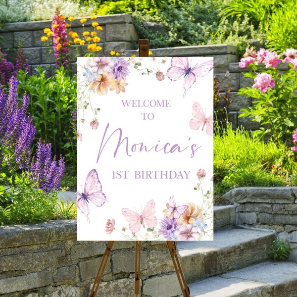 Butterfly Theme Welcome Board Sign - Etsy