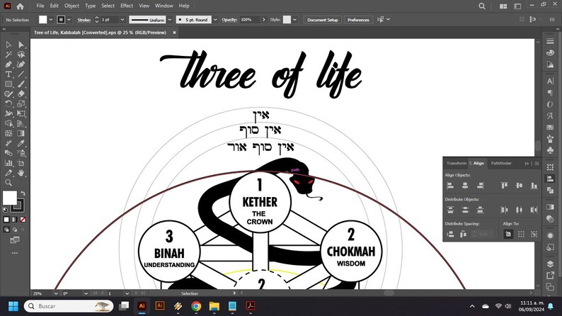 Kabbalah or Qabalah Tree of Life of the Jewish Mysticism Showing the ...