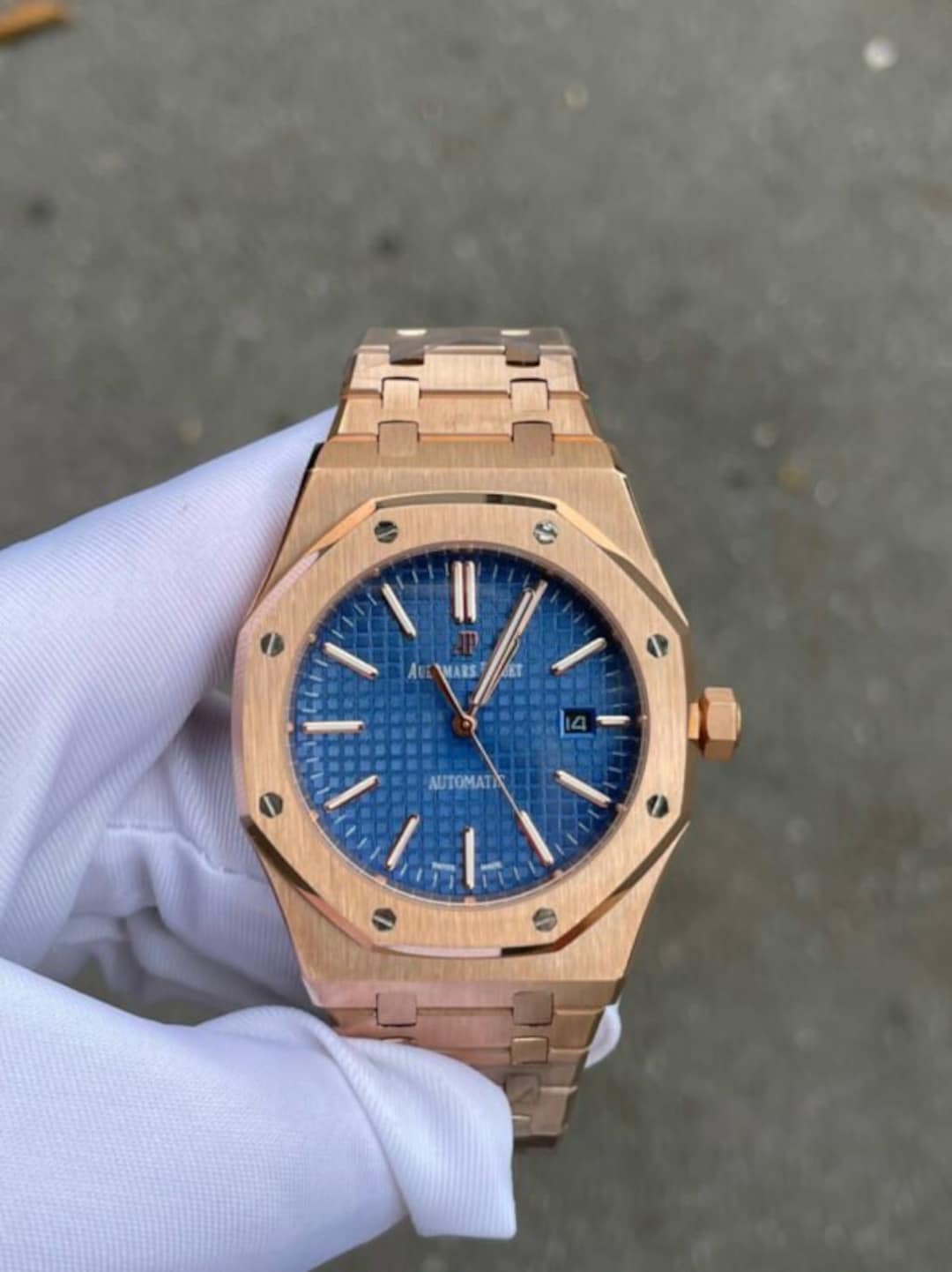 Audemars Piguet Royal Oak Blue Face Dial Watch Watch Men - Etsy