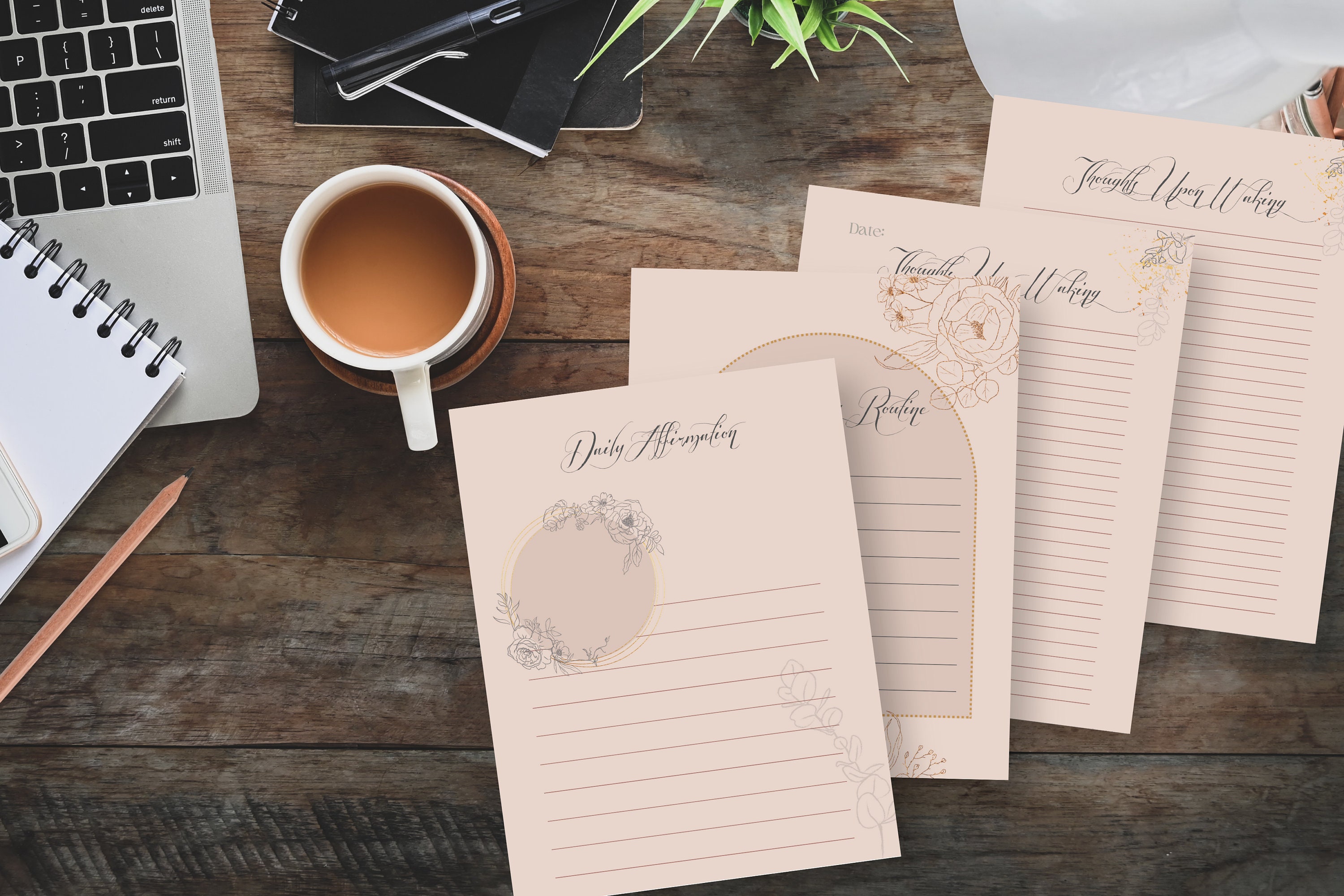 Intentional Morning Journal, Printable Undated Journal and Habit ...