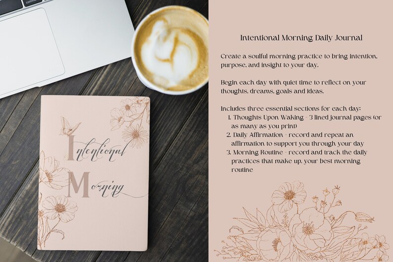 Intentional Morning Journal, Printable Undated Journal and Habit ...