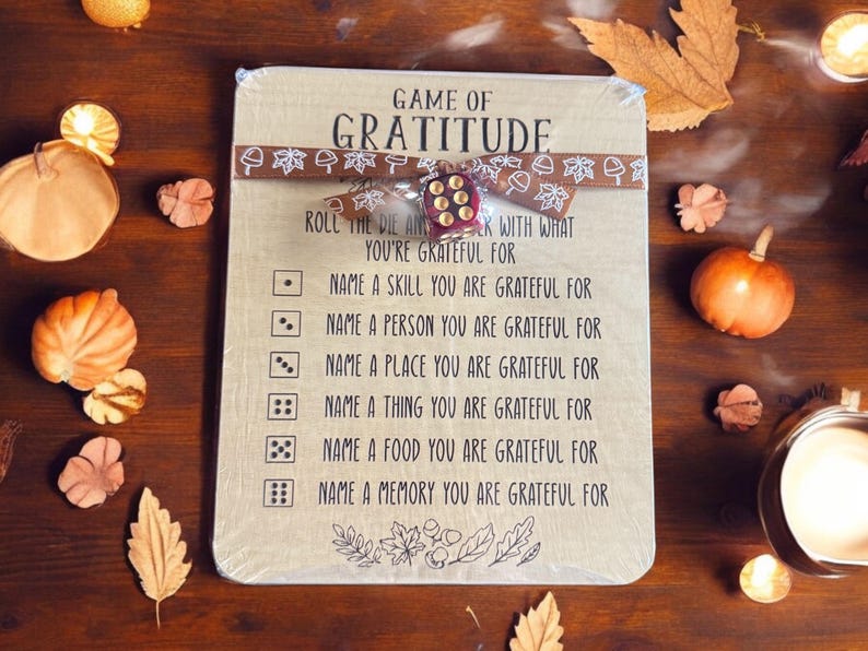 Laser Engraved Gratitude Game: Share Joy, Build Connections, and ...