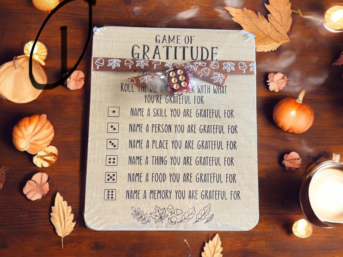 Laser Engraved Gratitude Game: Share Joy, Build Connections, and ...