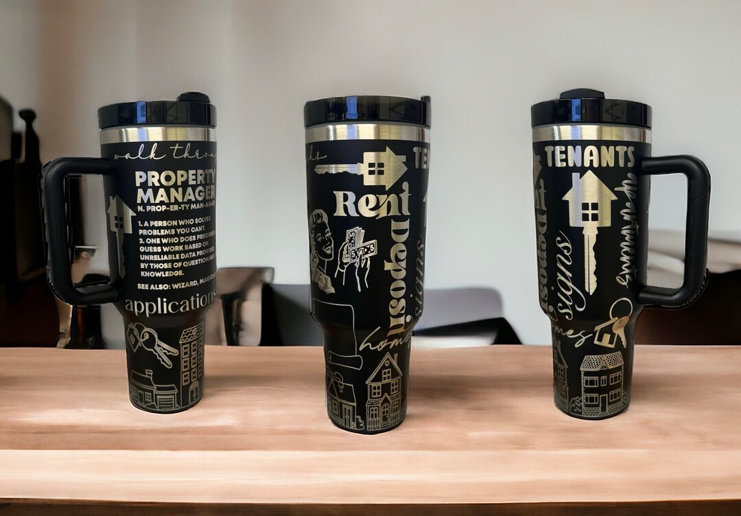 40oz Property Manager Laser Engraved Tumbler - Etsy