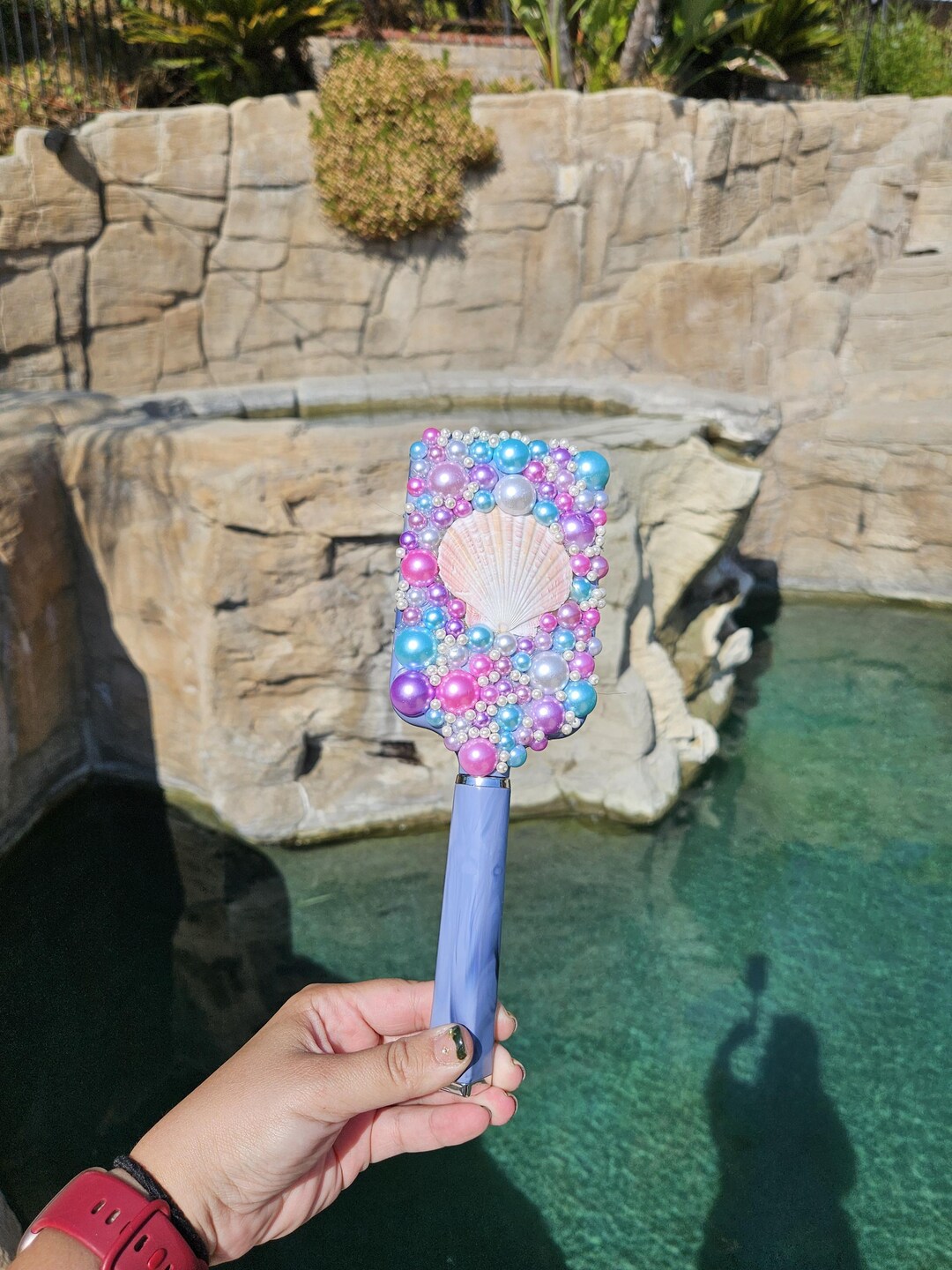 Magical Mermaid Hairbrush, Mermaid Hairbrush, Beaded Hairbrush ...