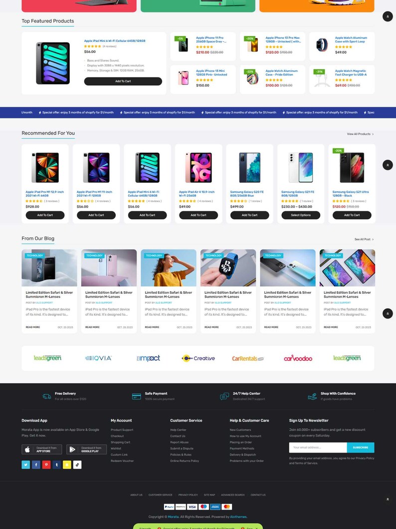 Morata Shopify Theme – Multipurpose and RTL Ready | Responsive Design for Electronics, Fashion ...