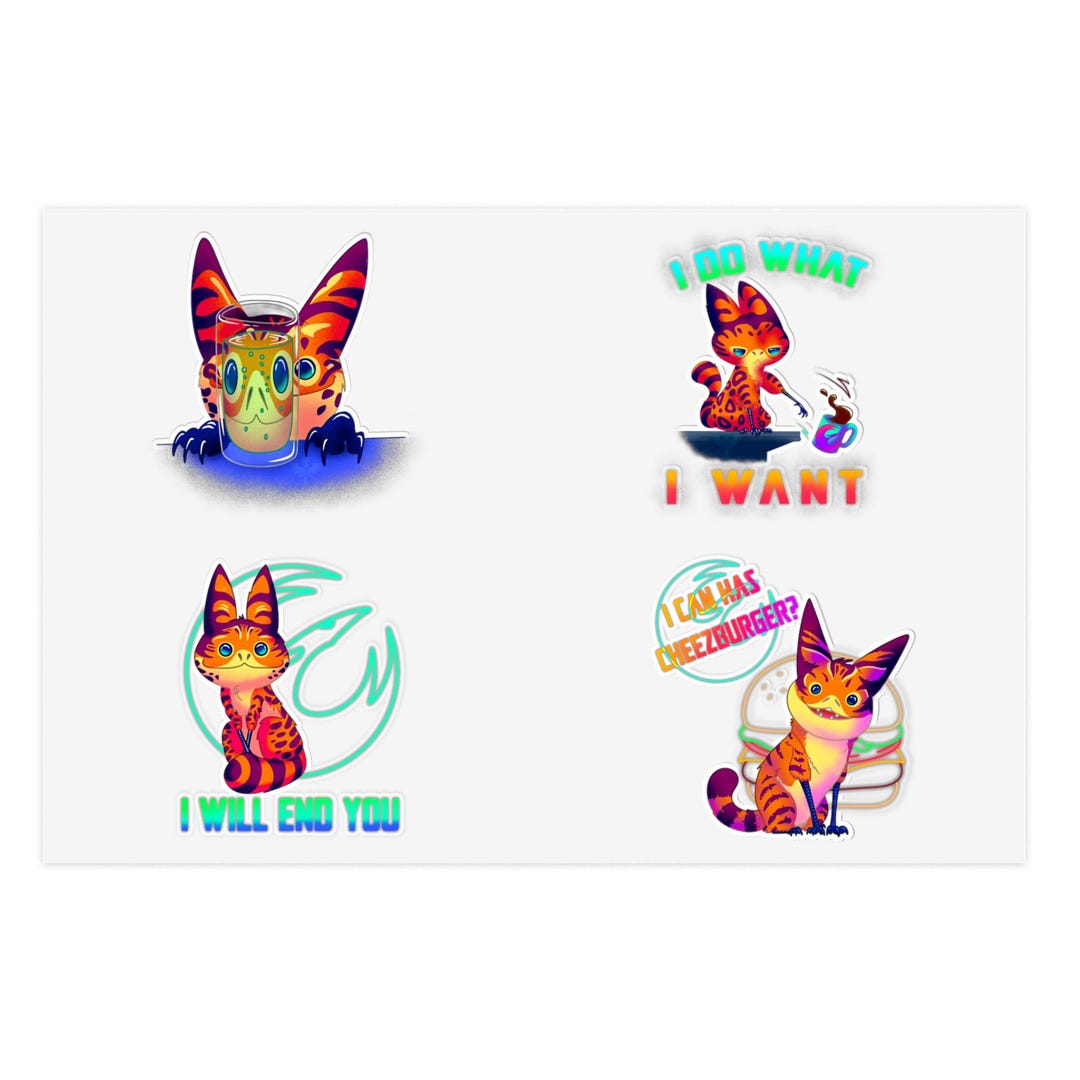 Loth Cat Memes Sticker Sheet Loth Cat Meme Stickers Cat Meme Stickers ...