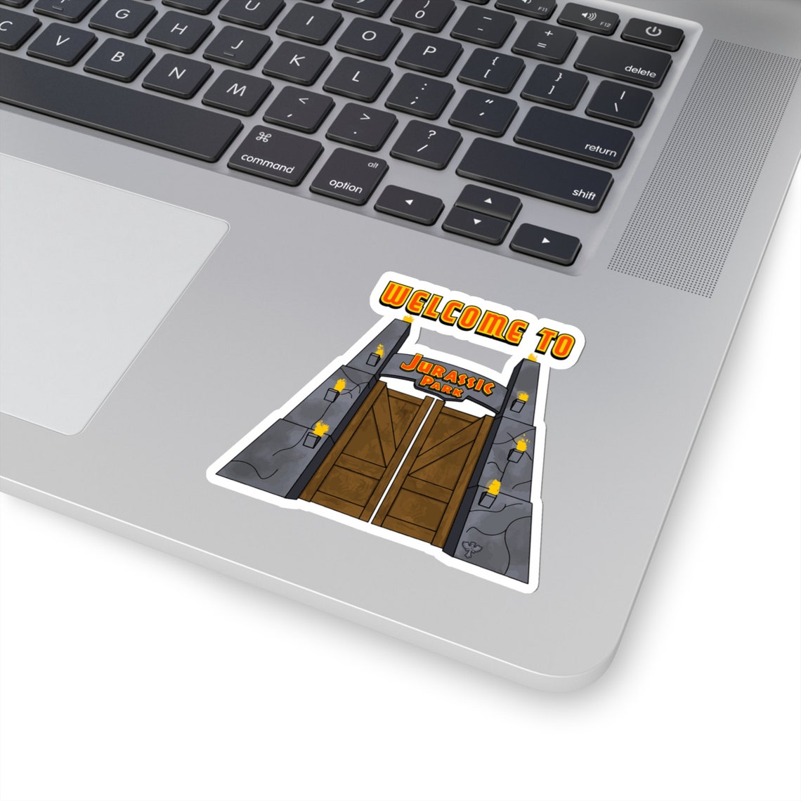 Welcome to Jurassic Park Gate Sticker Jurassic Park Sticker Jurassic ...