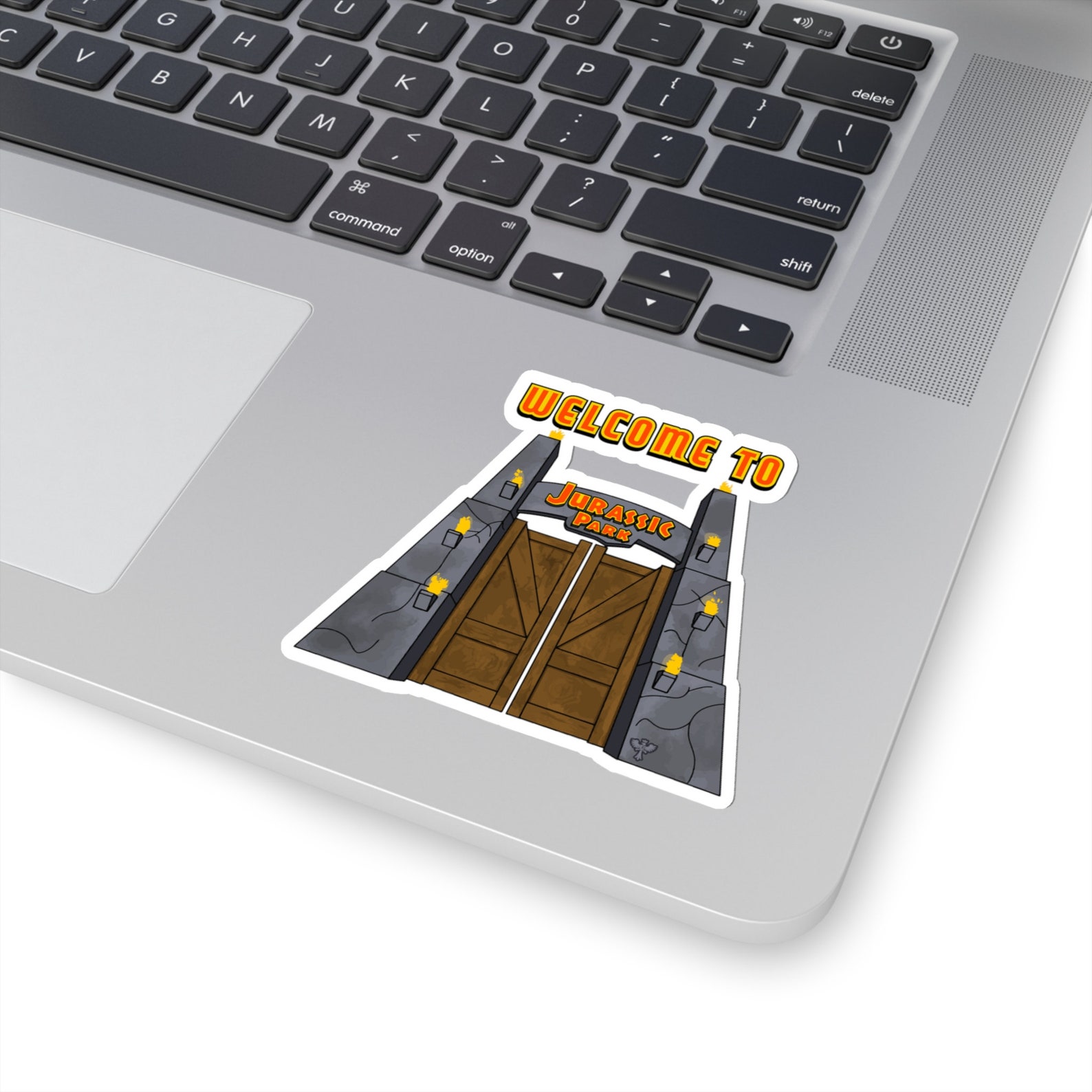 Welcome to Jurassic Park Gate Sticker Jurassic Park Sticker Jurassic ...