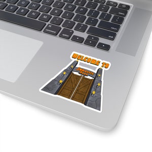 Welcome to Jurassic Park Gate Sticker Jurassic Park Sticker Jurassic ...