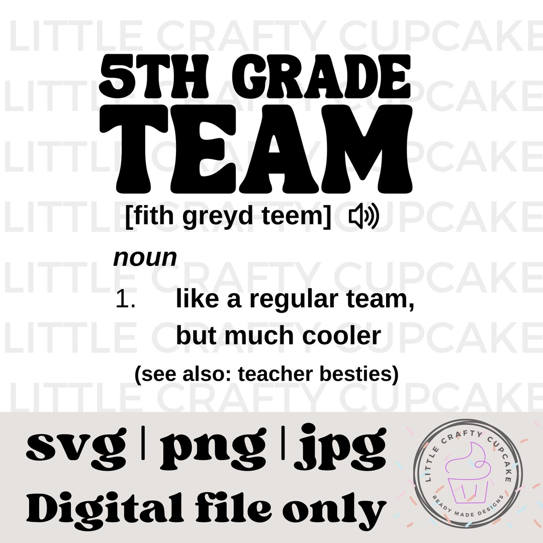 5th Grade Team SVG | Teacher SVG - Etsy