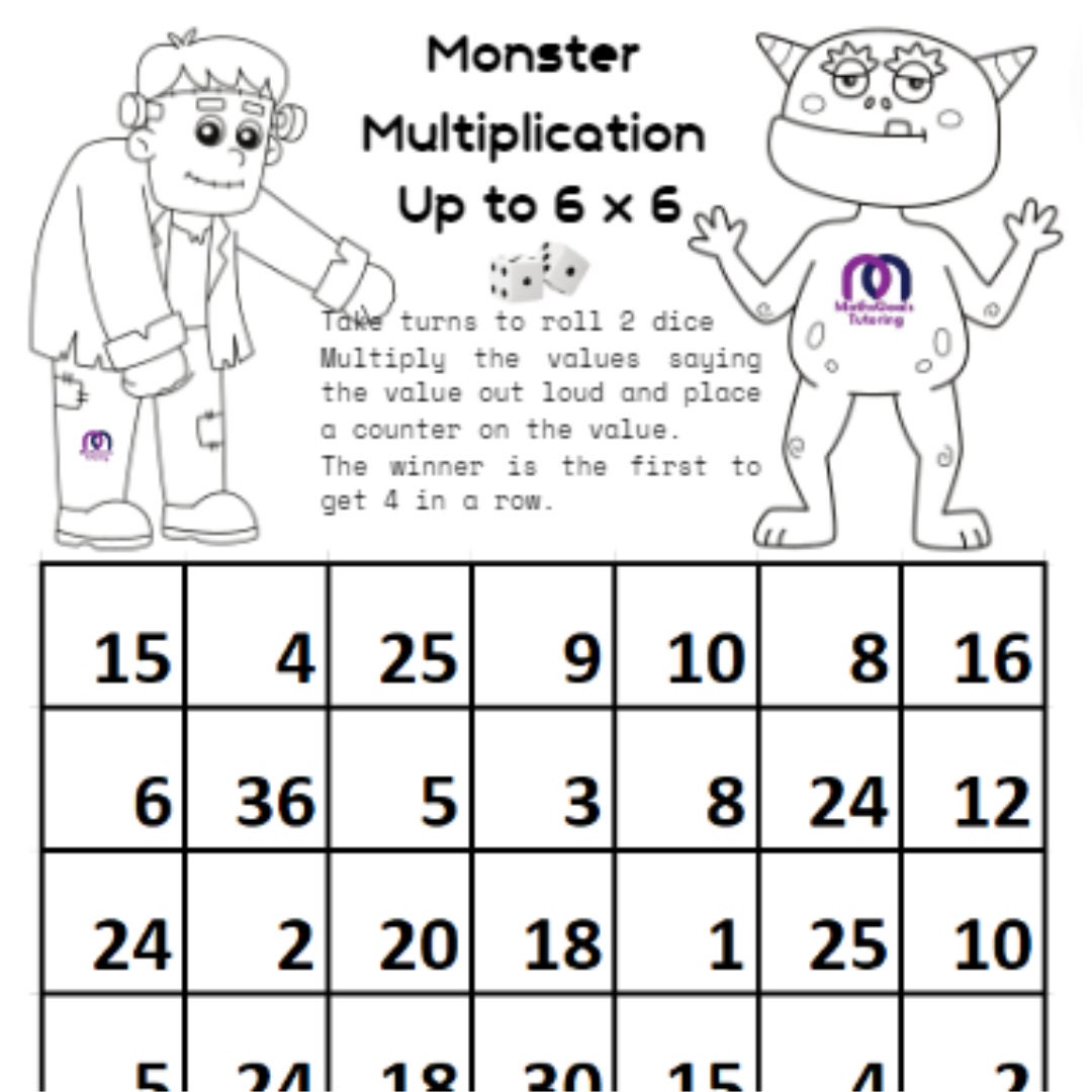 Multiplication Monster Worksheet