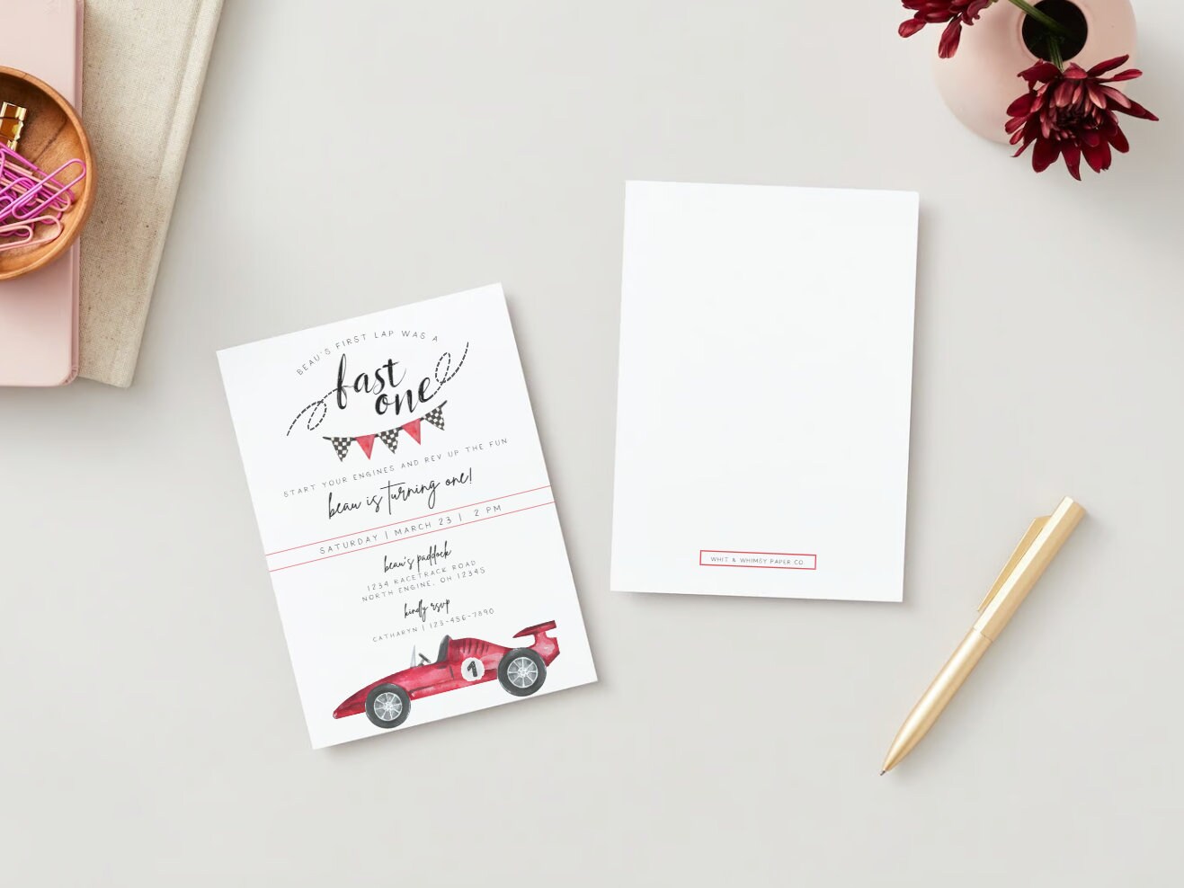 Printable Racing First Birthday Invitation, Formula One Birthday ...