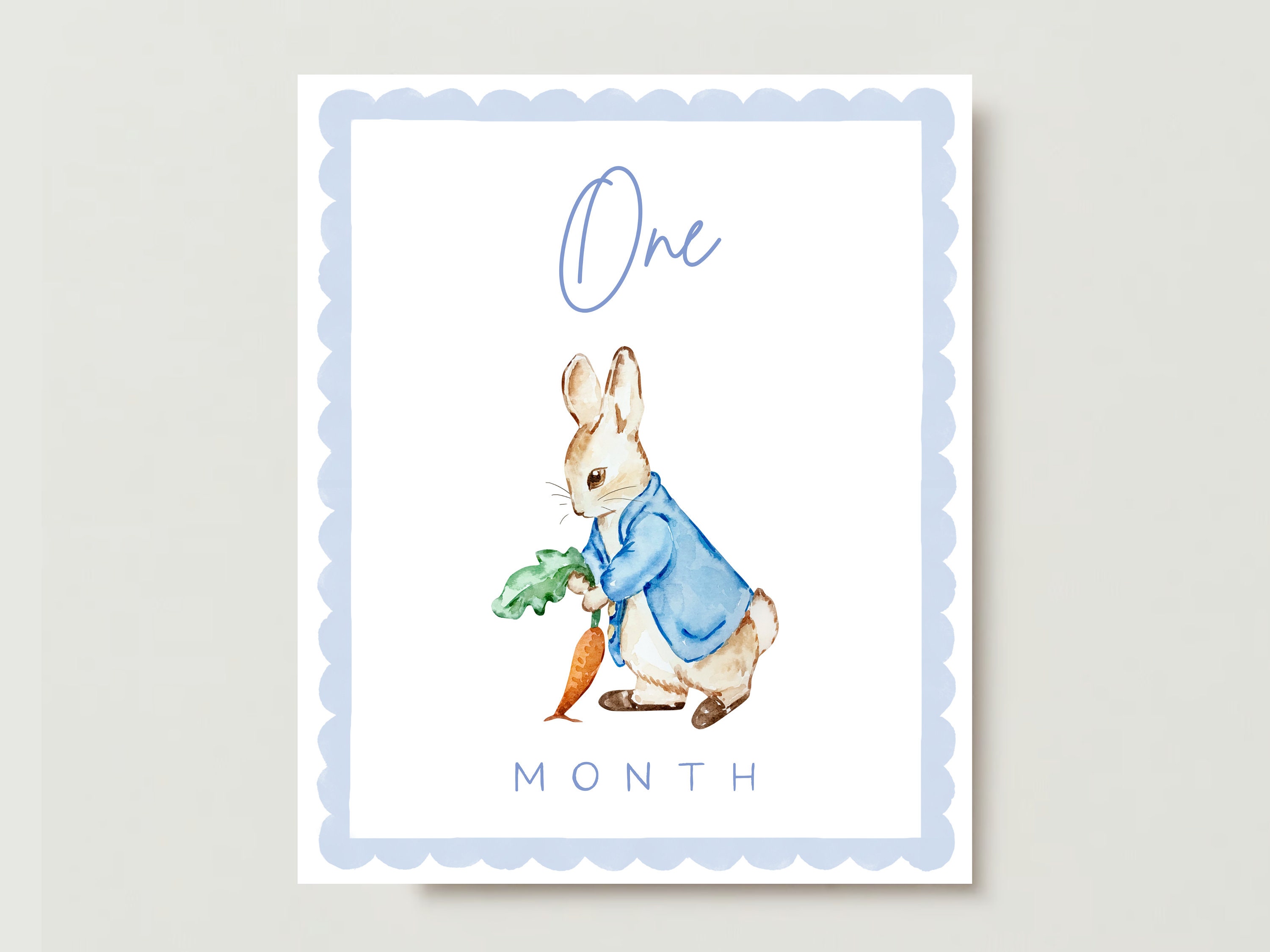 Printable Monthly Milestone Cards for Girls Boys, Watercolor ...