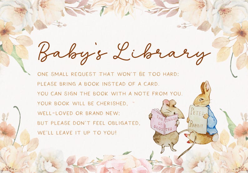 Invitación imprimible para baby shower con insertos para solicitar ...