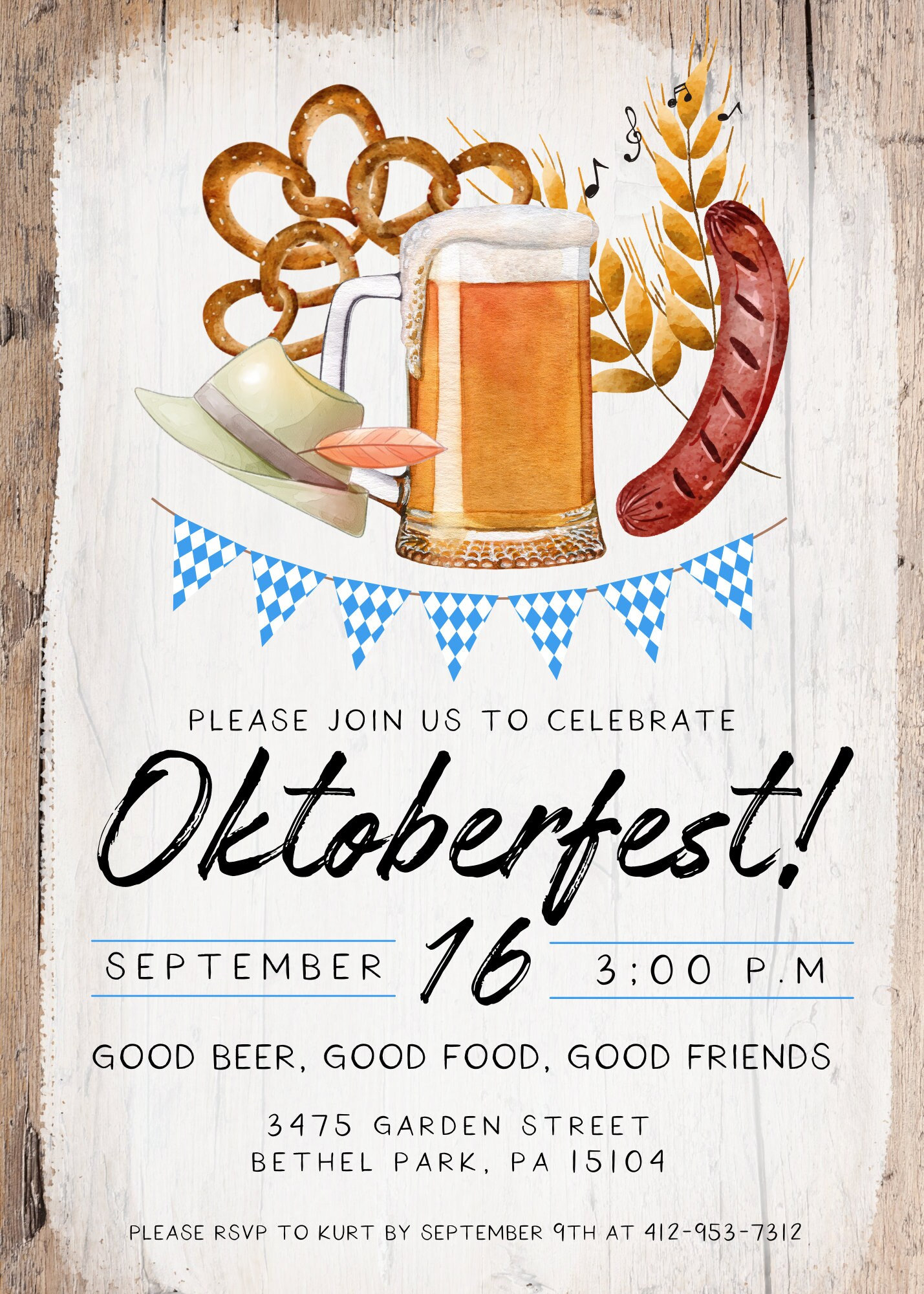 Printable Oktoberfest Invitation, Party Invitation, INSTANT DOWNLOAD - Etsy