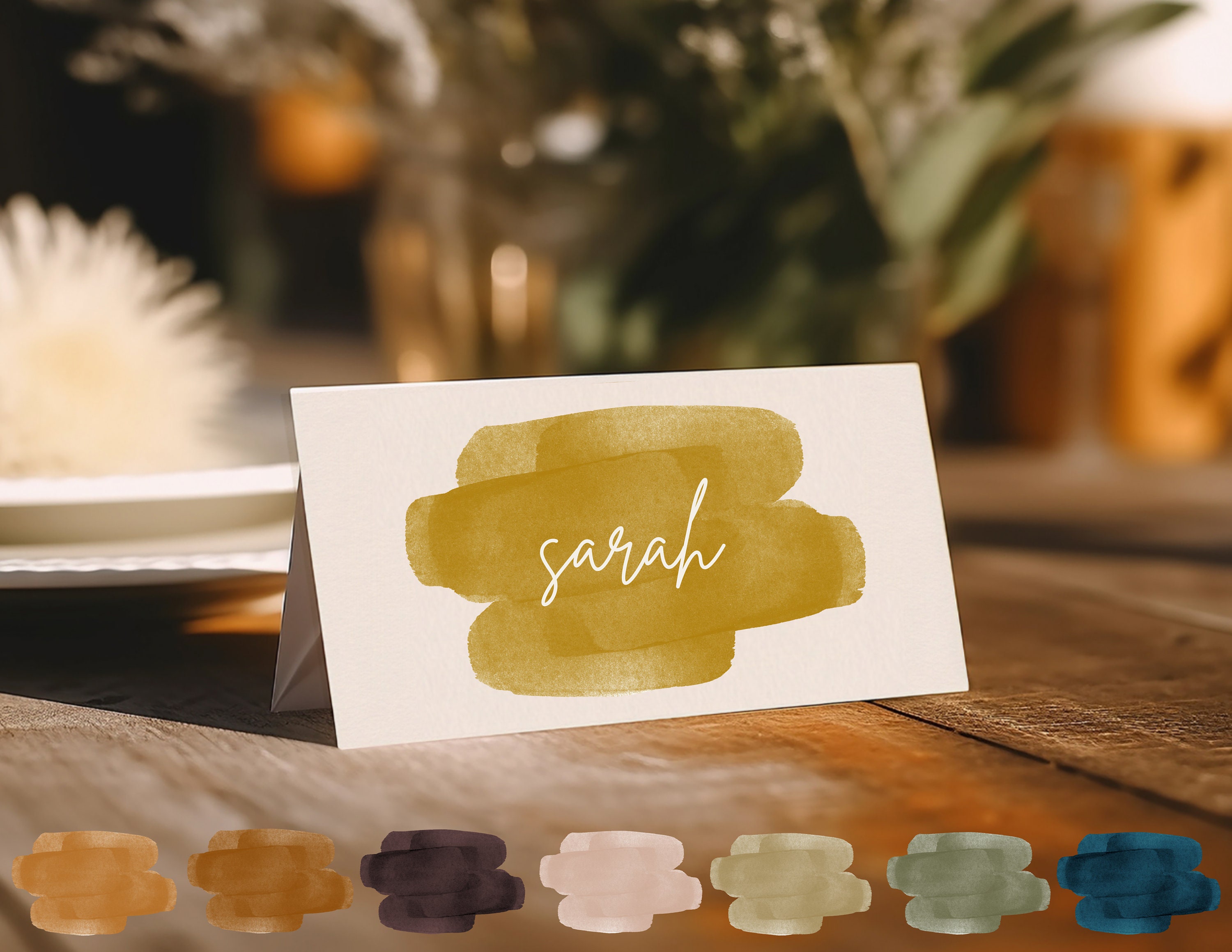 Printable Christmas Place Cards, Christmas Party Place Cards, Name Card ...