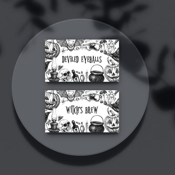 Halloween Place Card - Etsy