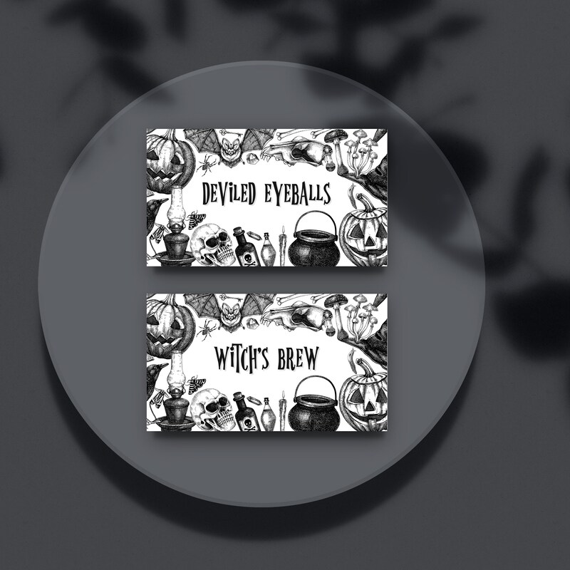 Halloween Place Card - Etsy