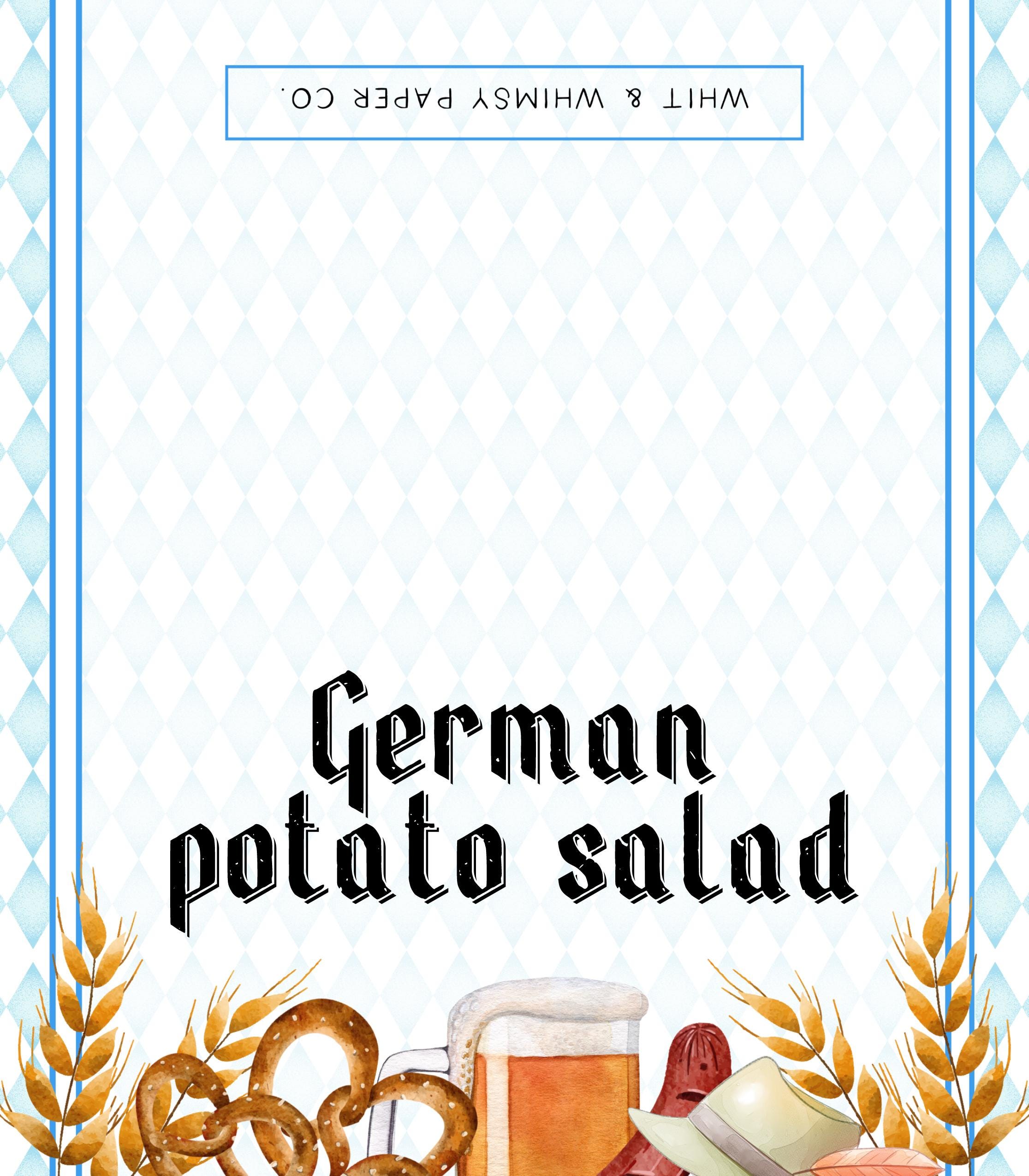 Printable Oktoberfest Buffet Cards: Tented Food Labels (INSTANT ...