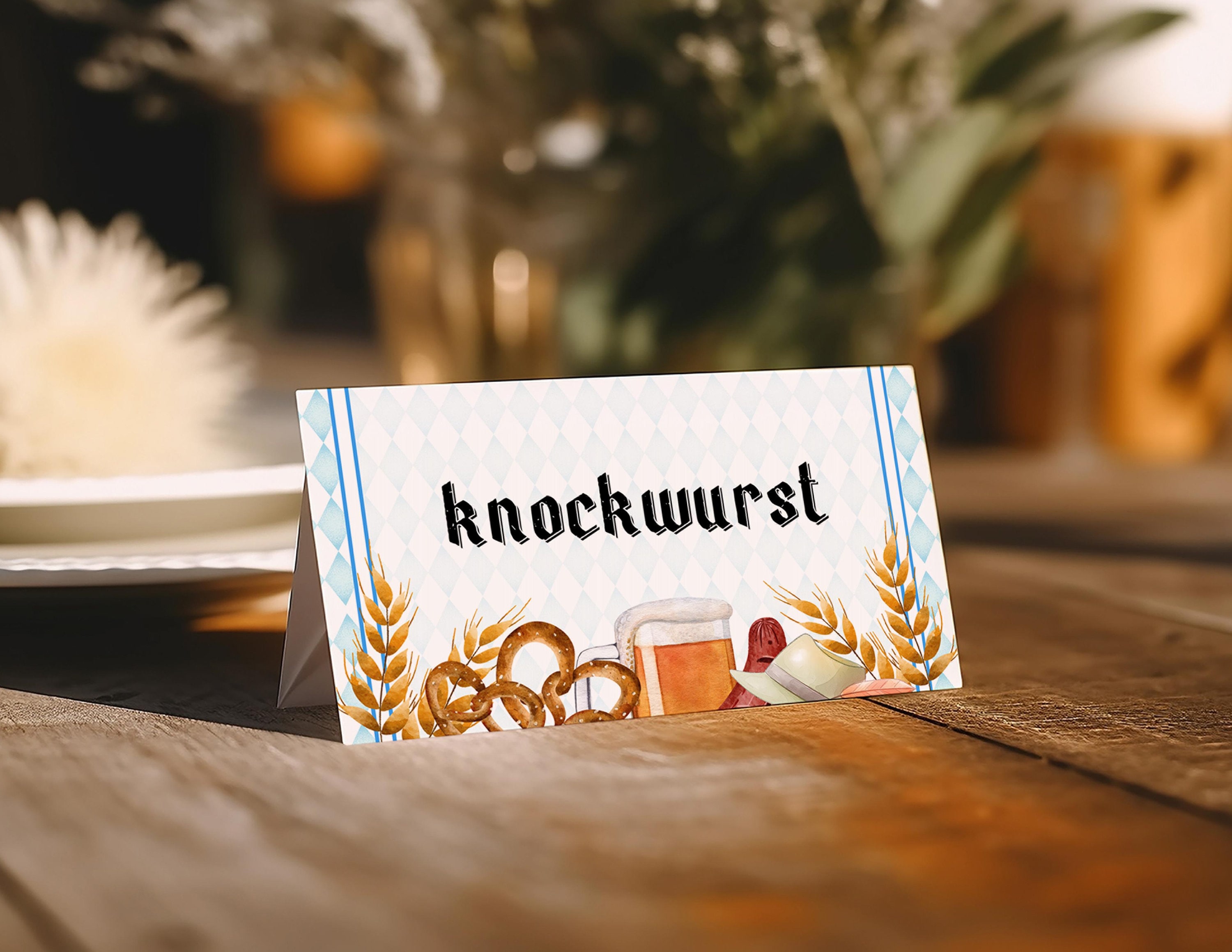 Printable Oktoberfest Buffet Cards: Tented Food Labels (INSTANT ...