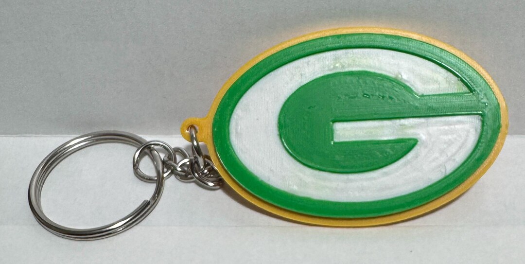 3D Printed Green Bay Packers Keychain - Etsy