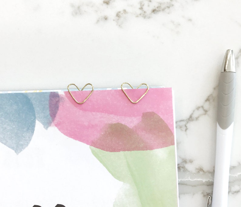 Bulk Heart Paper Clips: Gold, Rose Gold, Silver, Black - Etsy