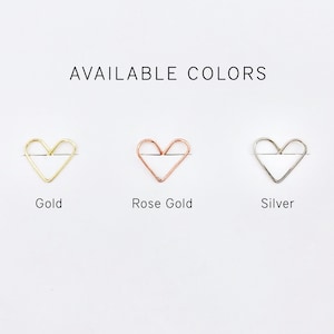 Bulk Heart Paper Clips: Gold, Rose Gold, Silver, Black - Etsy